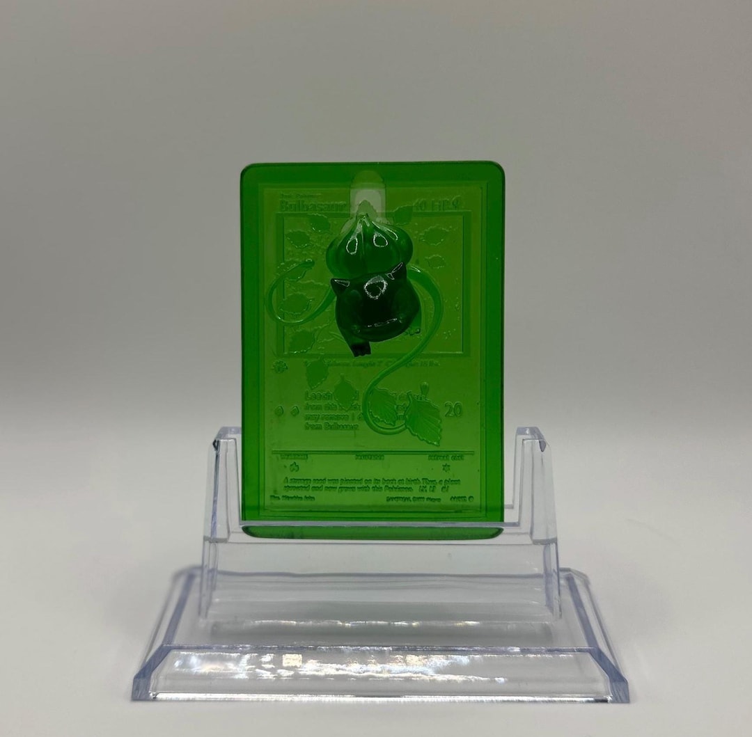 Bulbasaur Custom 3D Pokemon Card - Etsy