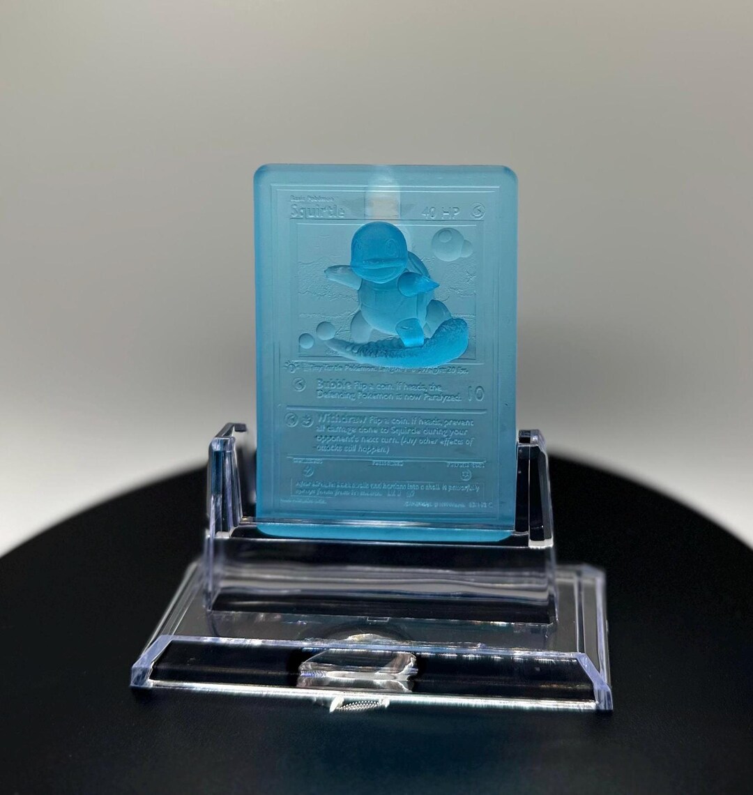 Squirtle Custom 3D Pokemon Card - Etsy