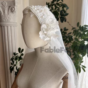 Beaded Lace Juliet Cap Veil: 1920s Style Bohemian Wedding - Etsy