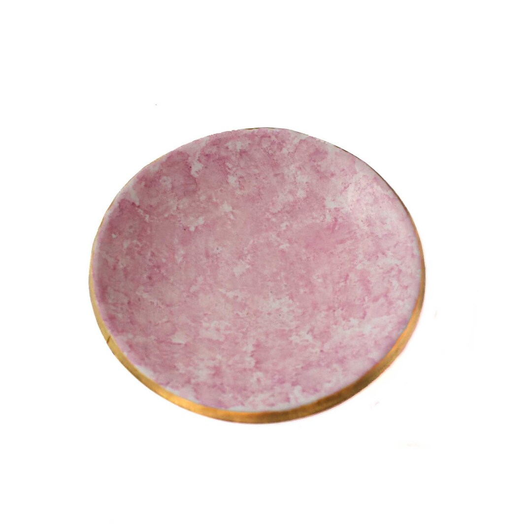Pink Trinket Dish or Ring Holder for Jewellery Decorative Home and ...