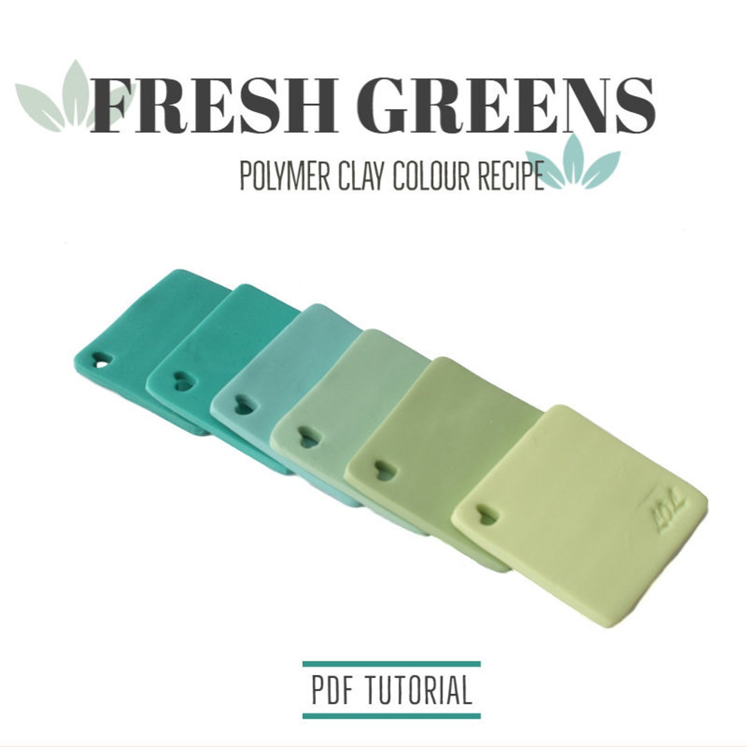 Polymer Clay Tutorial for Colour Mixing Recipes | Green Clay Colour ...