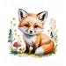 Watercolor Baby Fox Clipart | Woodland Animals PNG | Boho Nursery Foxes ...