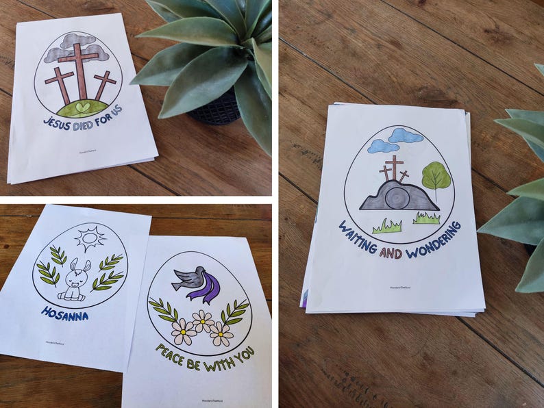 Easter Story Coloring Pages for Kids | Holy Week Preschool Color Page ...