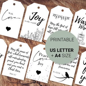 Printable Christmas Gift Tags With Bible Verses and Quotes – Digital ...