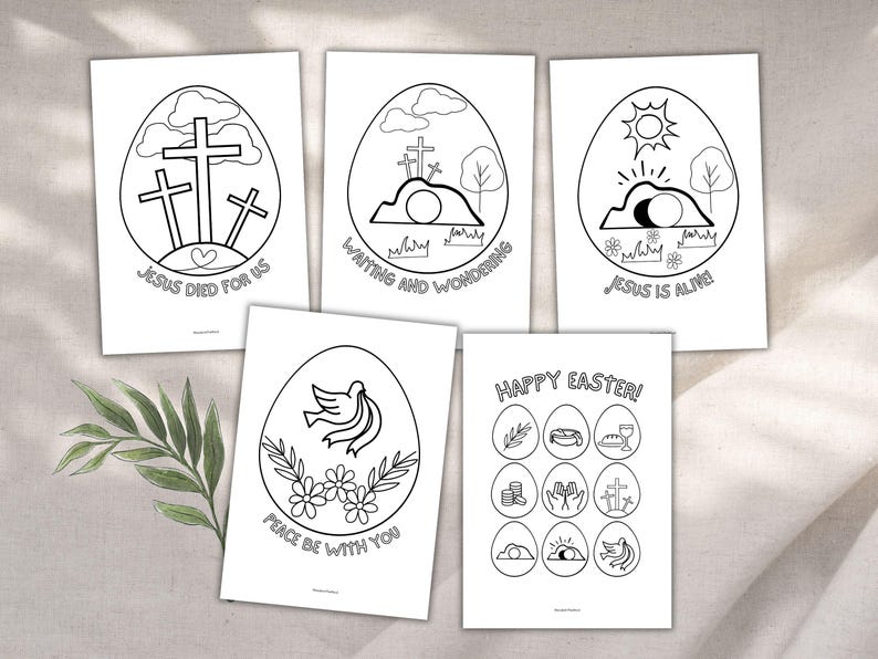 Easter Story Coloring Pages for Kids | Printable Holy Week Preschool ...