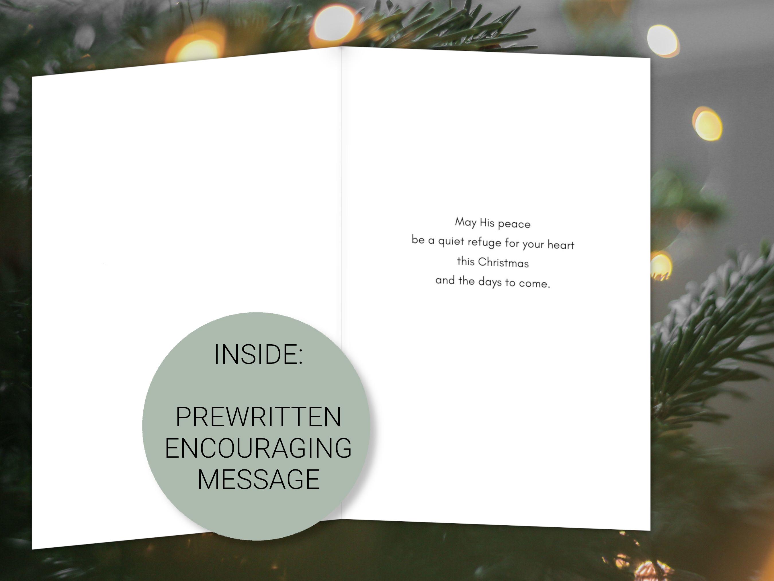 Printable Sympathy Christmas Card With Bible Verse & Prewritten Message ...