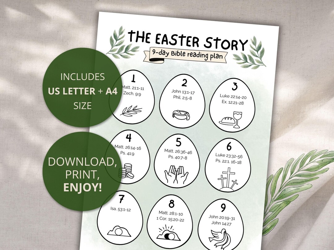 Easter Story Bible Reading Plan for Kids | Holy Week Devotion ...