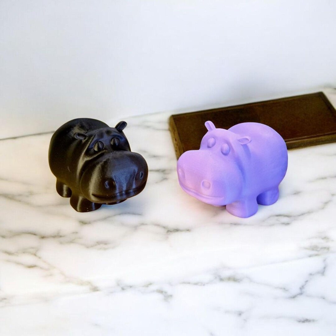 3D Printed, Happy Hippo Buddy - Home Decor & Hippo Statue, Gifts for ...