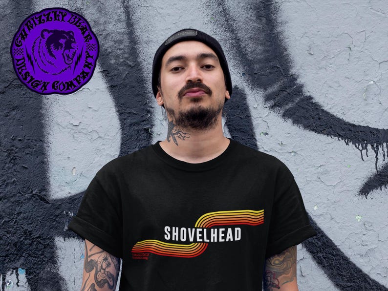 AMF - SHOVELHEAD T-shirt for Harley Lovers and Cool Biker Gift, Panhead ...