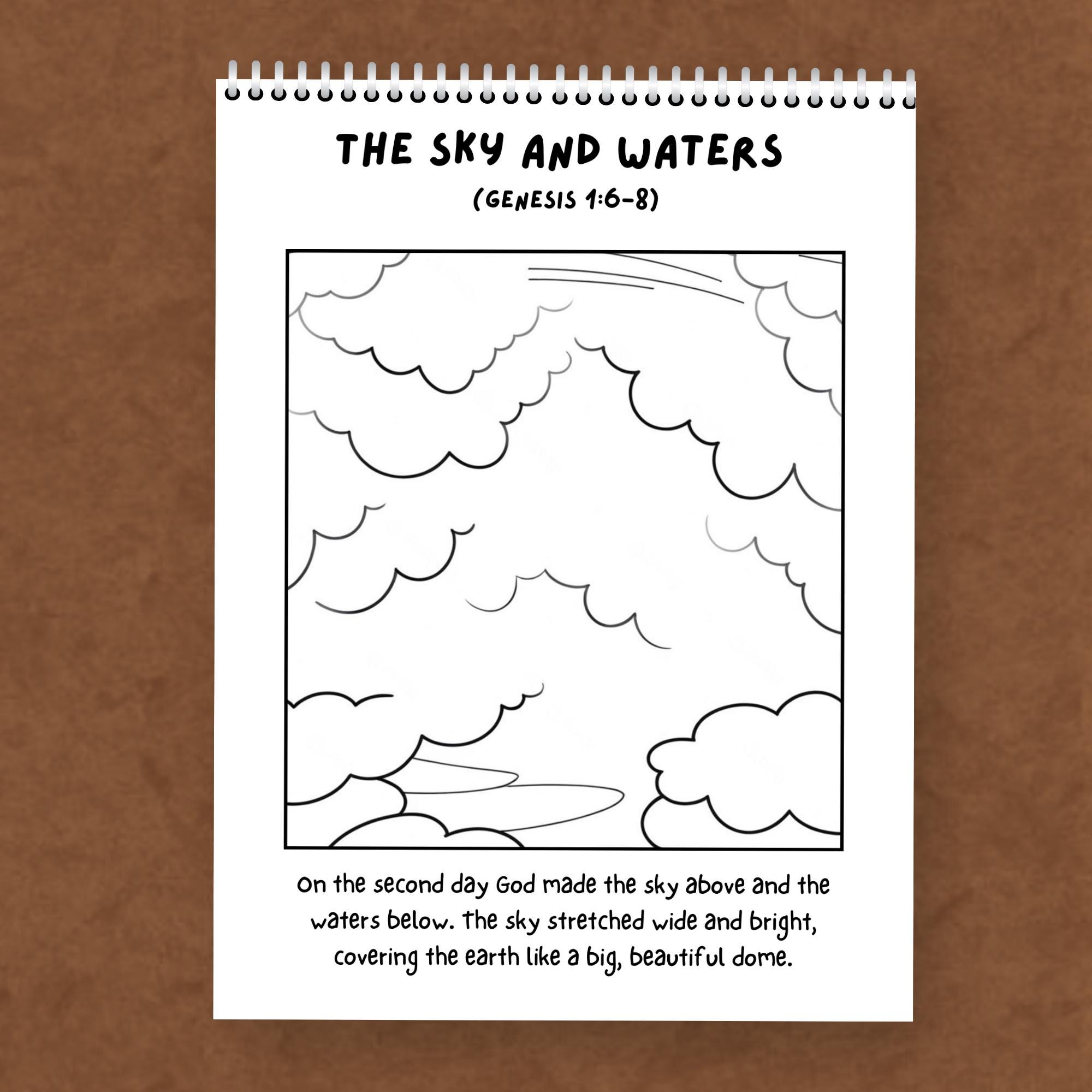 Educational Bible Story Coloring Book, Creation of the World, Kids ...