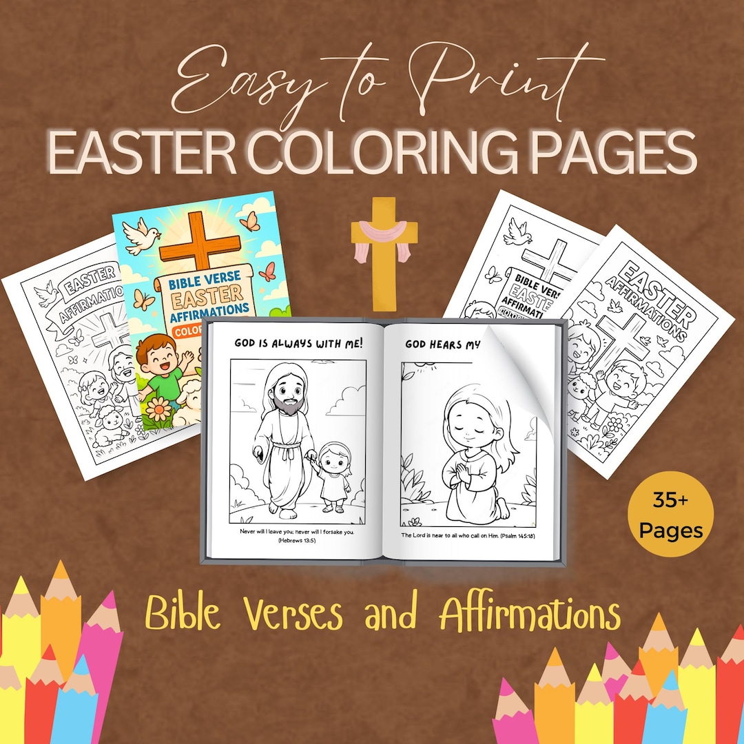 Easter Bible Coloring Book, Bible Affirmation, Bible Verses, Scripture ...