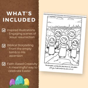 Easter Activity Bible Coloring Book, Bible Stories for Kids, Children's ...
