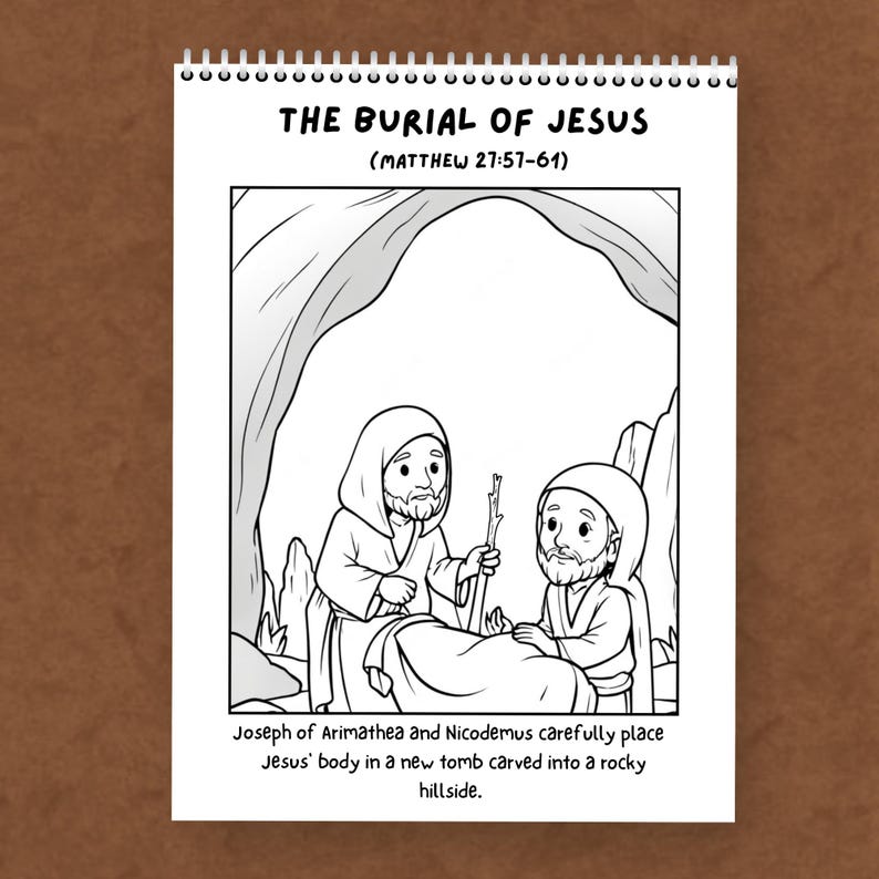 Easter Bible Story Coloring Book, Educational, Kids Easter Activity ...