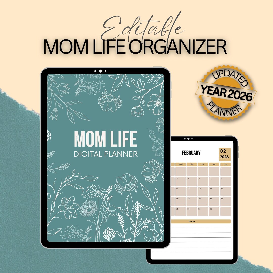 2026 Mom Life Planner, Busy Mom Planner, PLR MRR, Mom Journal, Stay-at ...