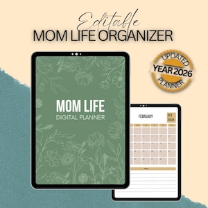 2026 Life Planner Mom, Editable Digital Planner, PLR & MRR Included ...