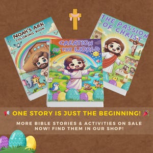 Easter Activity Bible Coloring Book, Bible Stories for Kids, Children's ...