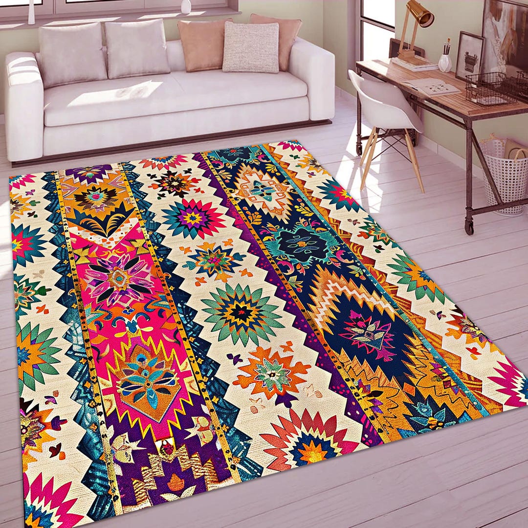 Aztec Area Rug|aztec Runner|afrocentric Non-slip Rug|safari Ethnic ...