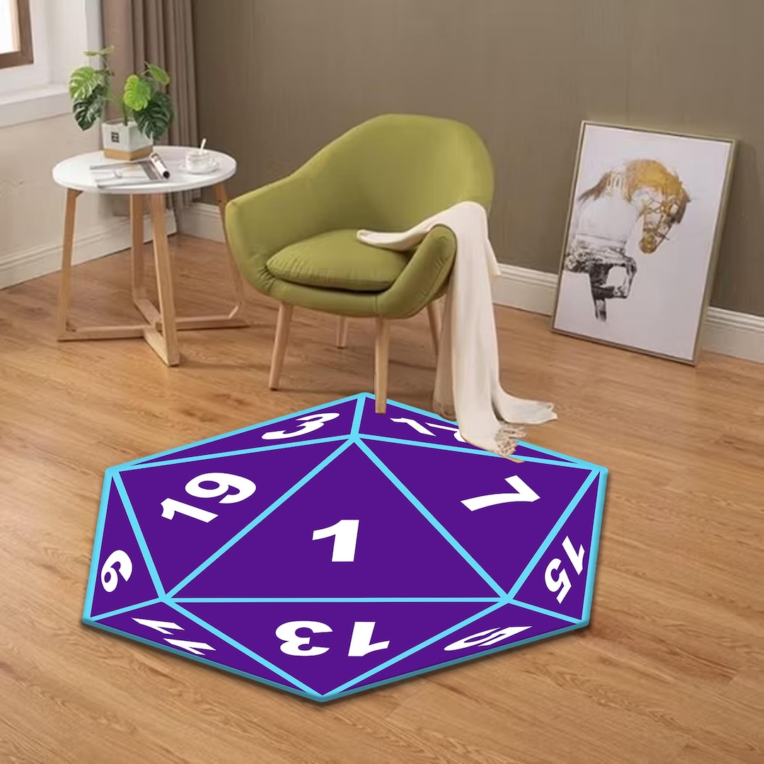 Dungeons and Dragons Dice Rug: Game Room Decor - Etsy