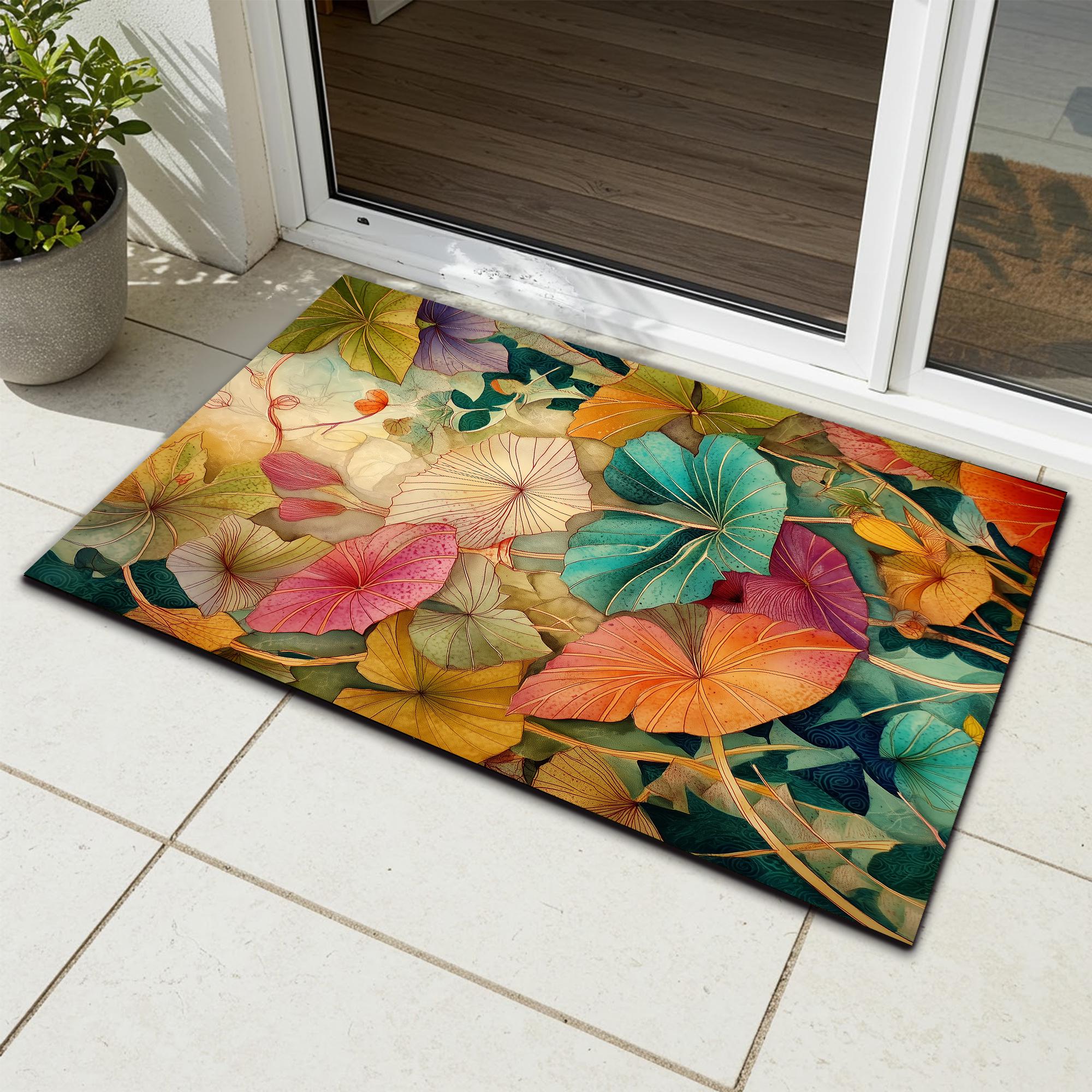 Colorful Lily Pad Area Rug: Modern Indoor/outdoor Carpet - Etsy