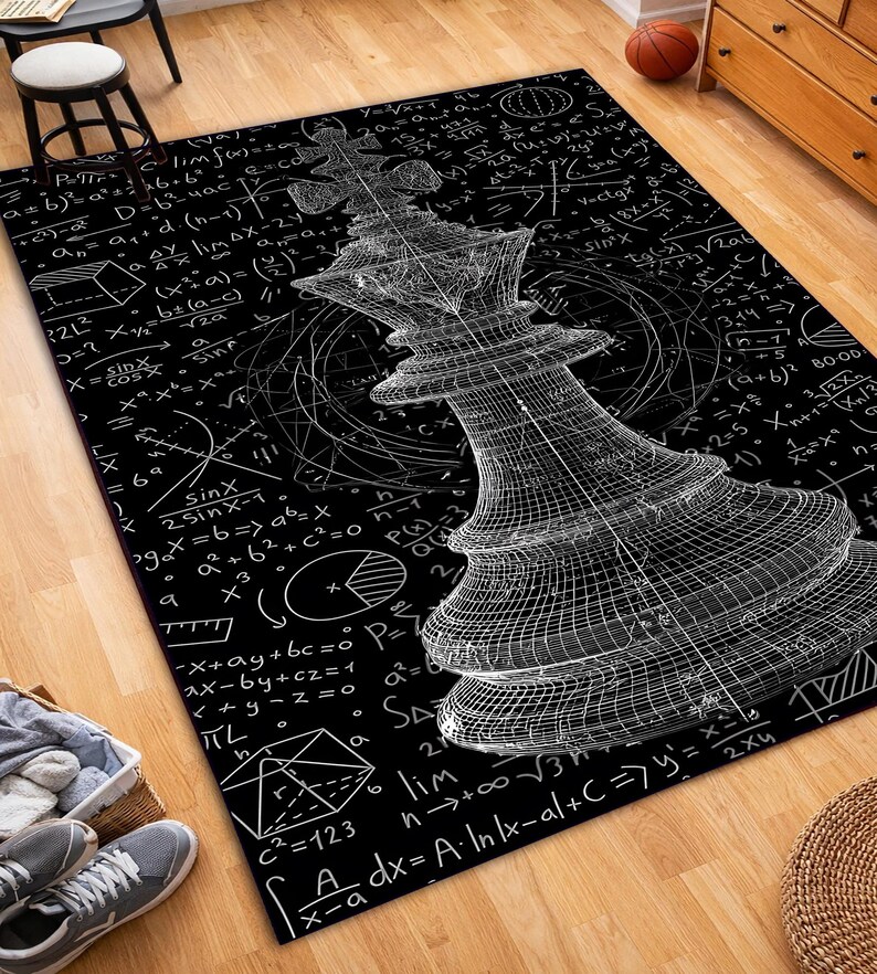 Mathematical Chess King Wire Frame Rug, Gift for Math Teacher or ...