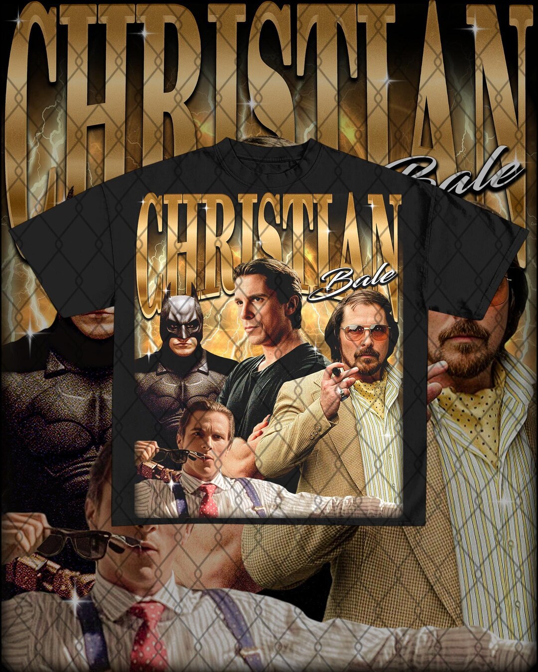 Christian Bale PNG Digital Download, DTF Transfer Print, Bootleg Shirt ...