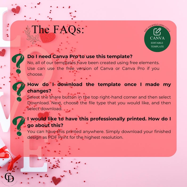 Custom Movie Poster Template for Canva, Personalized Poster, Valentines ...