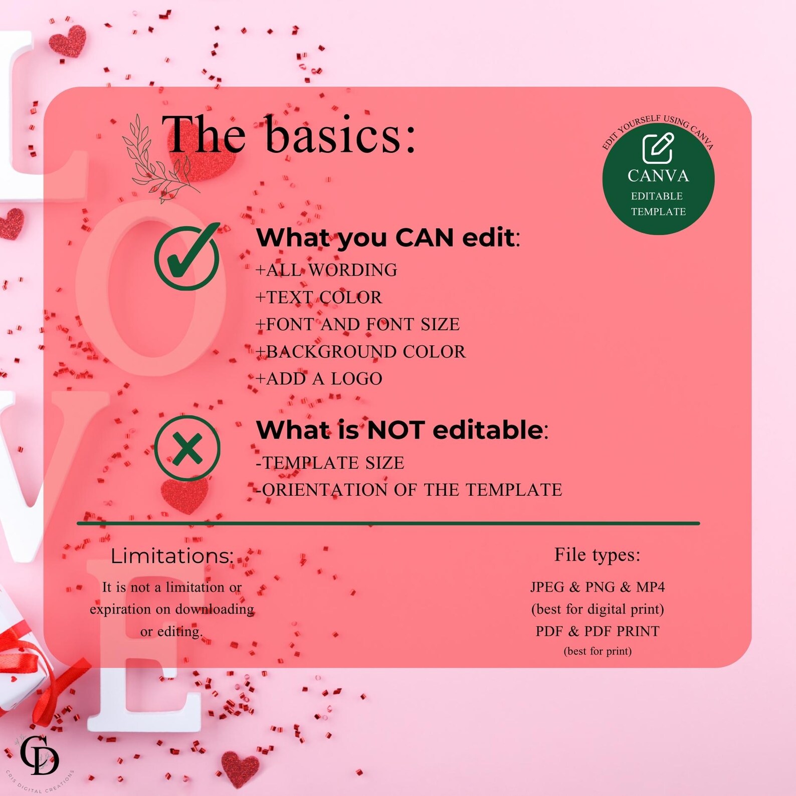 Custom Movie Poster Template for Canva, Personalized Poster, Valentines ...