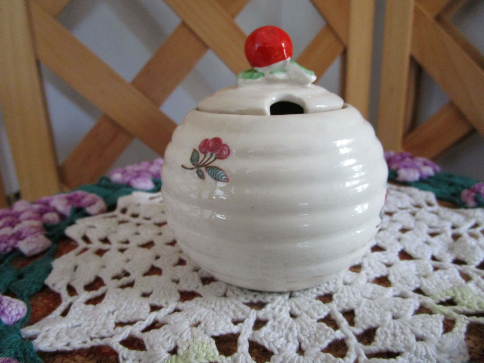 Antique Cherry Beehive Lidded Dish Made in Czechoslovakia - Etsy