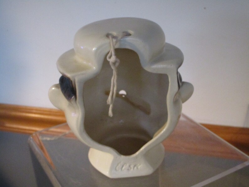 Face Winking Eye Man Vintage Ceramic String Holder Head Face | Etsy