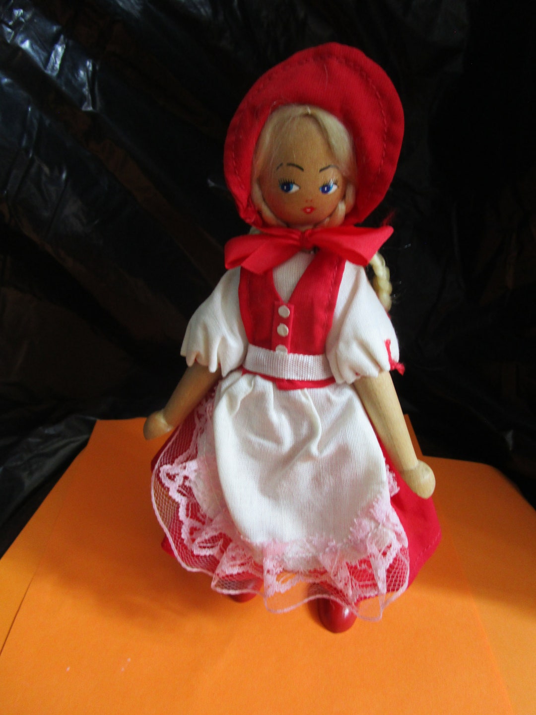 70's Polish Peg Joli Doll Jointed Wooden Doll Self Standing Blond ...