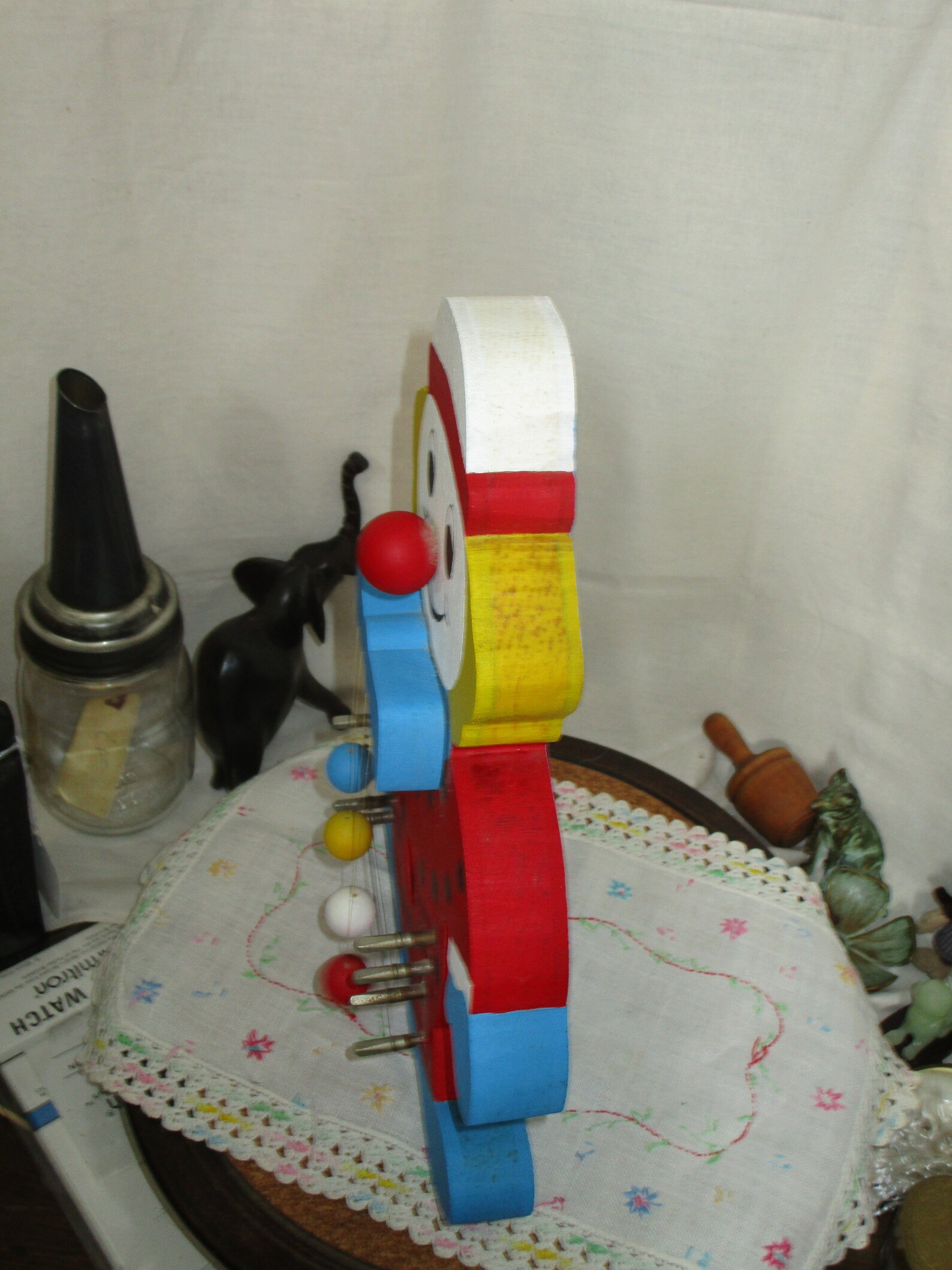 Vintage Wood Musical Bouncing Balls Clown Wall / Table Art - Etsy