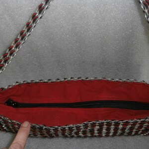 Purse ~ Recycled Pop Top / Soda Top Purse Silver ~ Black ~ Red ...