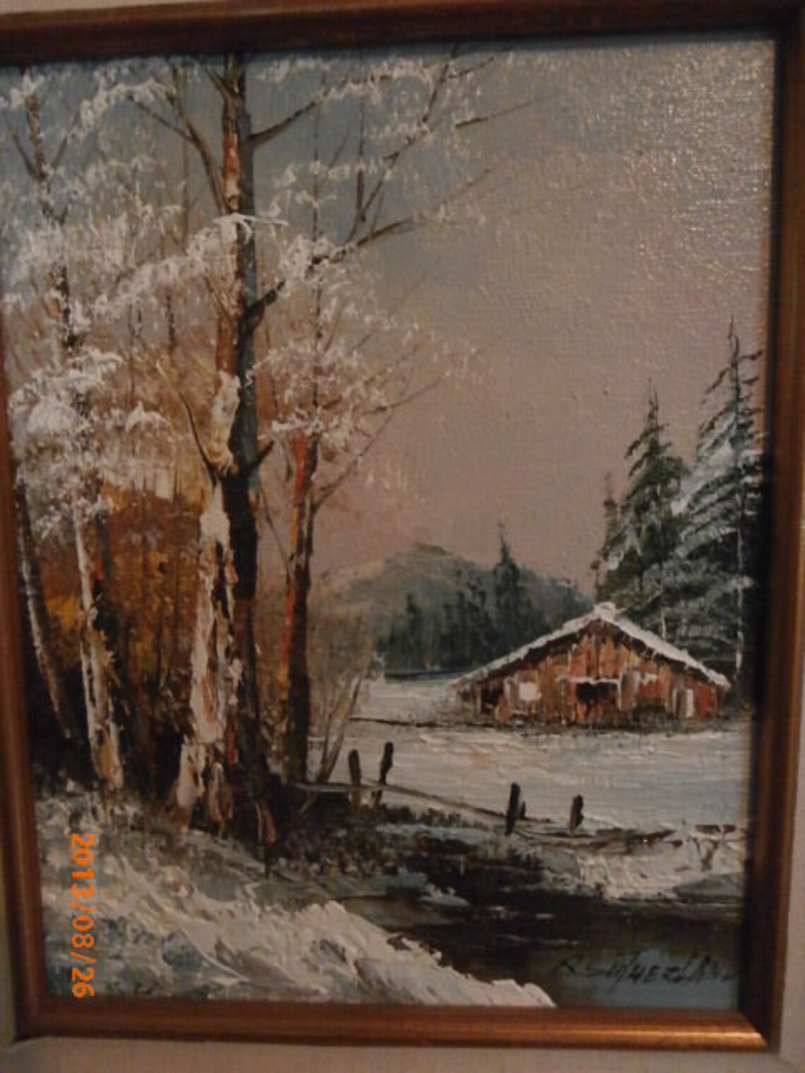 R.sutherland Snowy Cabin in the Woods Framed Signed & Numbered - Etsy