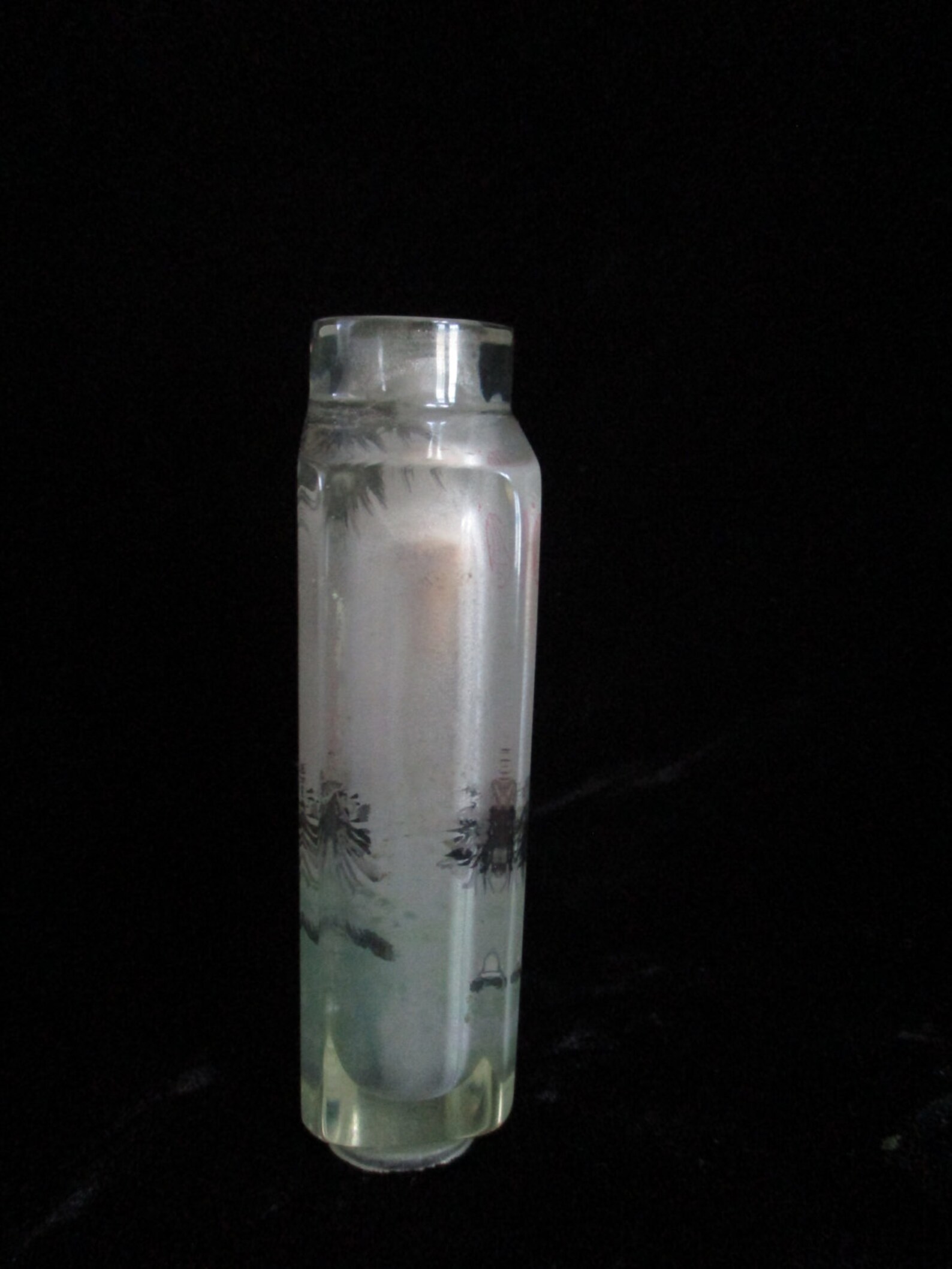 Antique Glass Reverse Painted Snuff Bottle & Spoon Chinese | Etsy