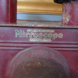 Antique 1900's Red Mirrorscope Photo / Postcard Lantern Projector ...