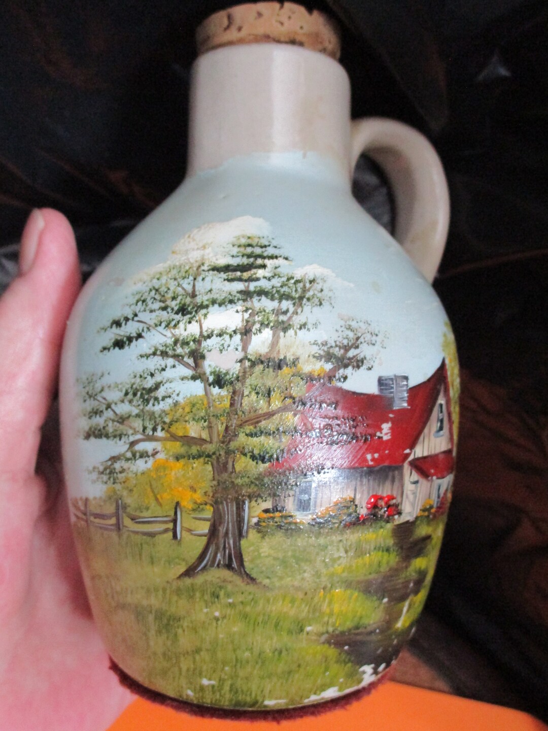 Pottery Vintage Jug Hand-painted Scene, Signed D. Ames - Etsy