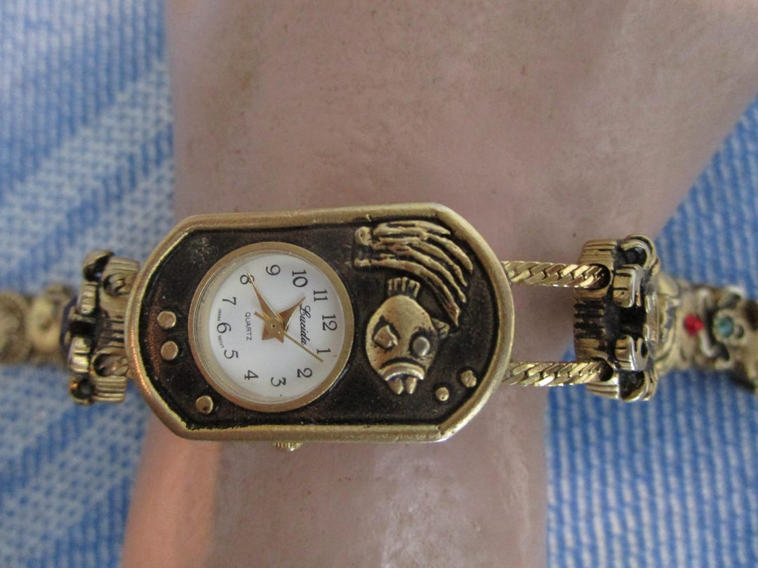 Vintage Slider Watchband With Beach Theme Charms Working Lucida Japan ...