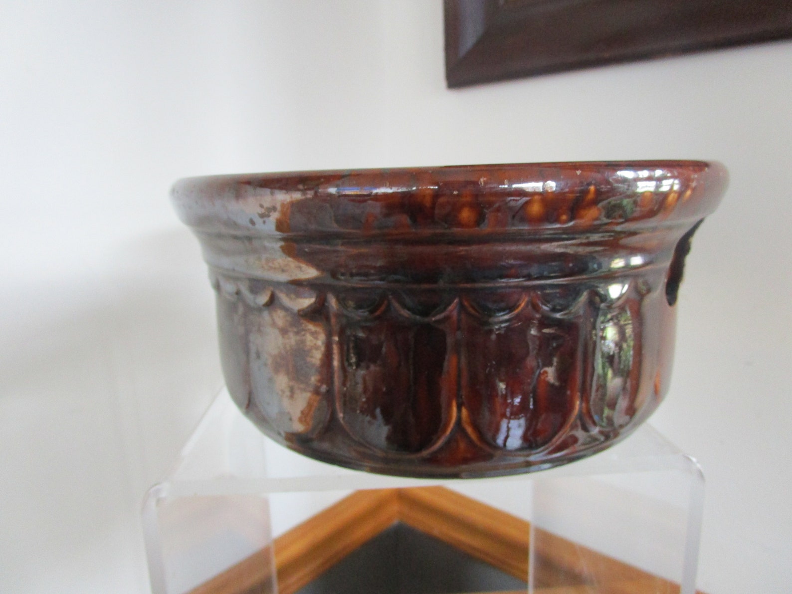 Antique Bennington Brown Glaze Ceramic Spittoon Cuspidor - Etsy