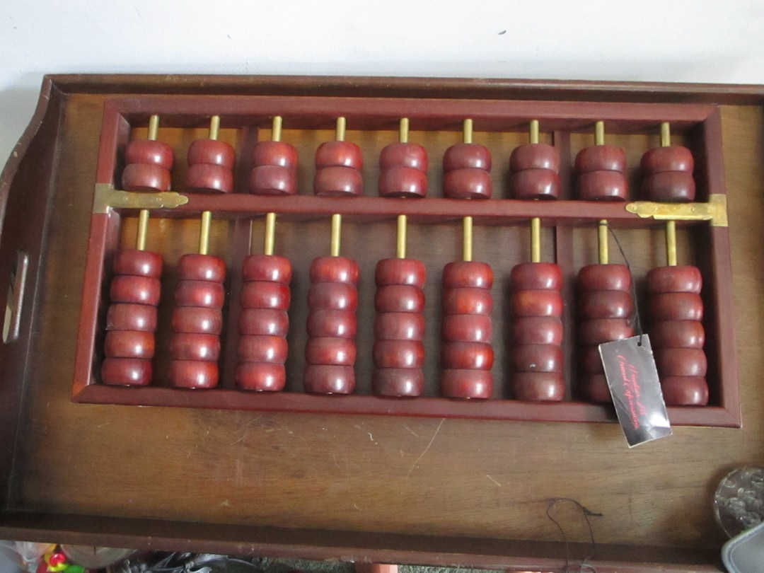 Large Genuine Burmese Teak Counting Abacus Made in Hong Kong With ...