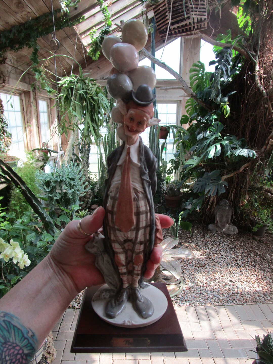 Pucci Hobo Clown Figurine Statue With Umbrella & Ballons - Etsy