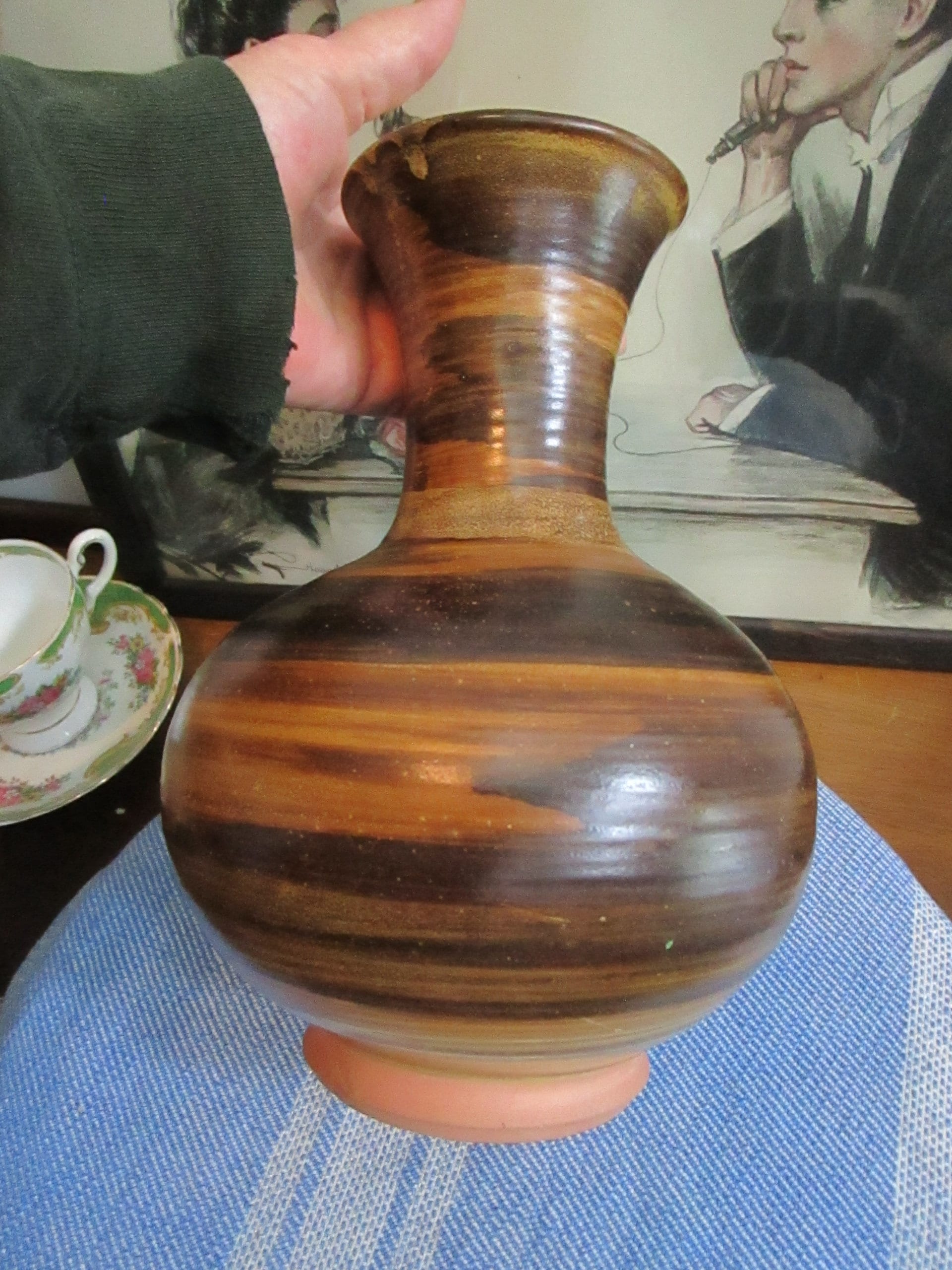 Earth Tones 1972 Signed B.welsh Pacific Stoneware Pottery Vase - Etsy