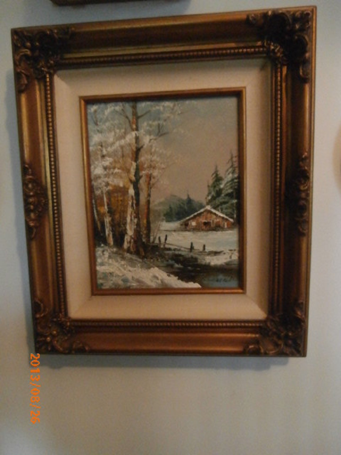 R.sutherland Snowy Cabin in the Woods Framed Signed & Numbered | Etsy