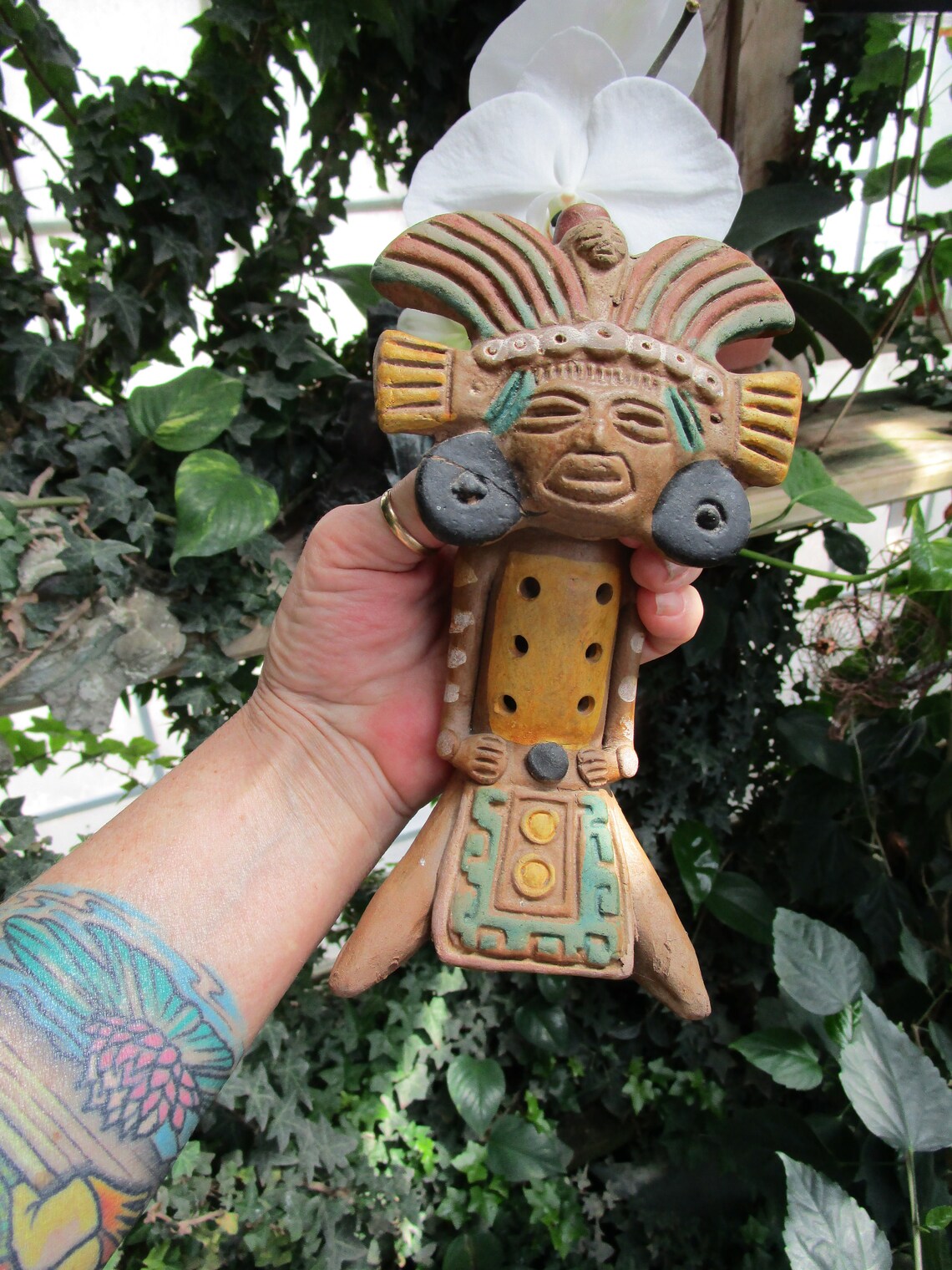 Vintage Male Figurine Mexican Mayan Aztec Pottery Figurine - Etsy