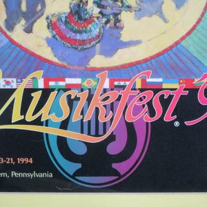 Musikfest 1994 Bethlehem PA Souvenir Framed Art Print - Etsy