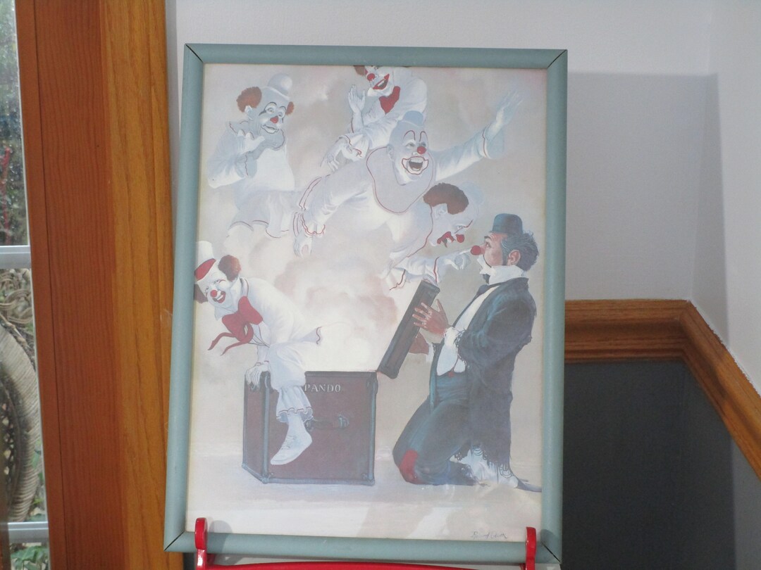 1976 Robert Owen Clowns "pando's Box" Lithograph Signed - Etsy