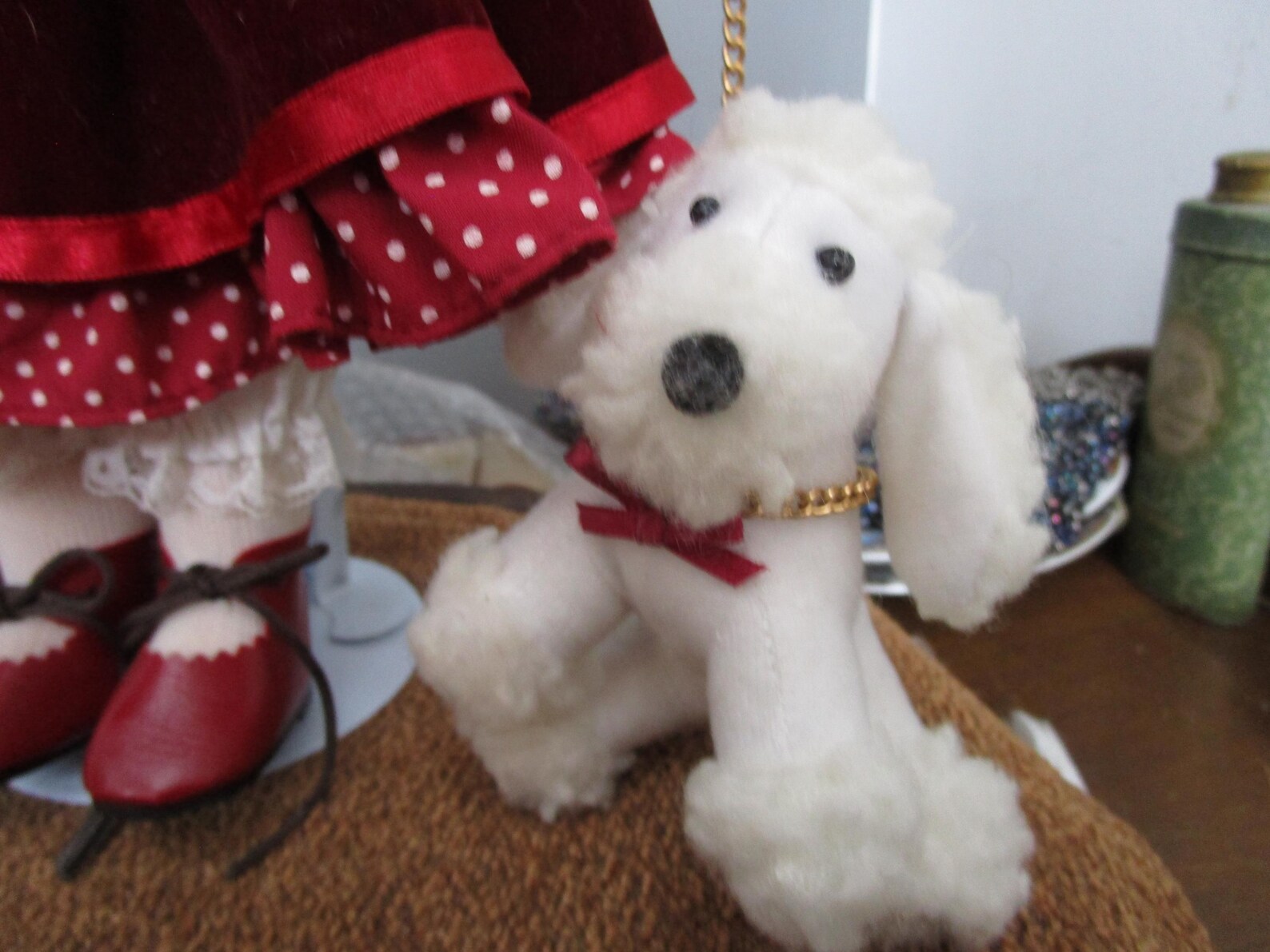 90s Anco Merchandise Co. Porcelain Doll With Her Puppy on Leash Sooo ...