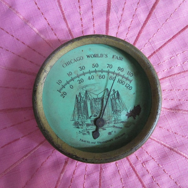 Antique Round Thermometer - Etsy