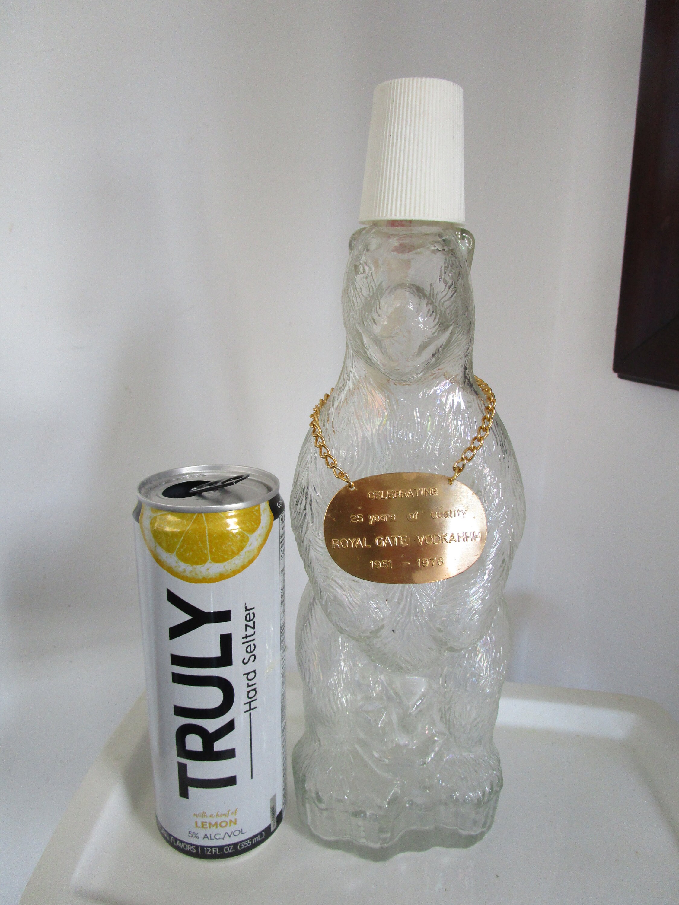 Royal Gate Vodka Vintage Bear Glass Bottle 25 Years | Etsy