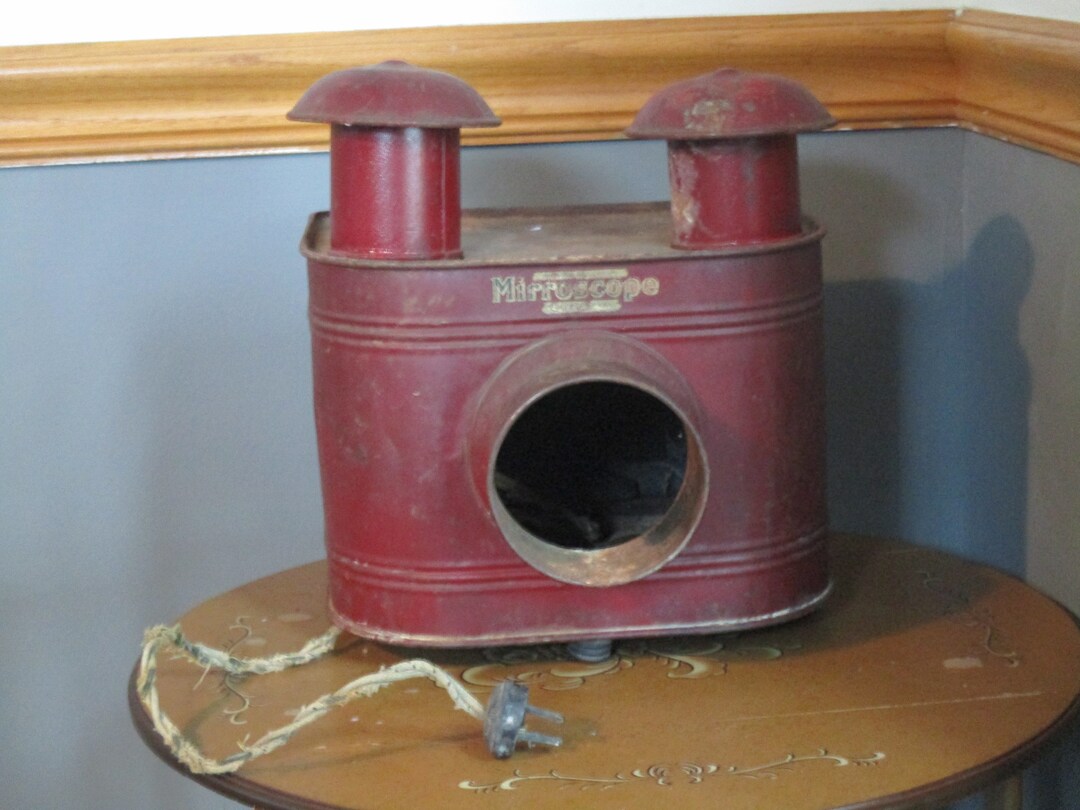 Antique 1900's Red Mirrorscope Photo / Postcard Lantern Projector ...
