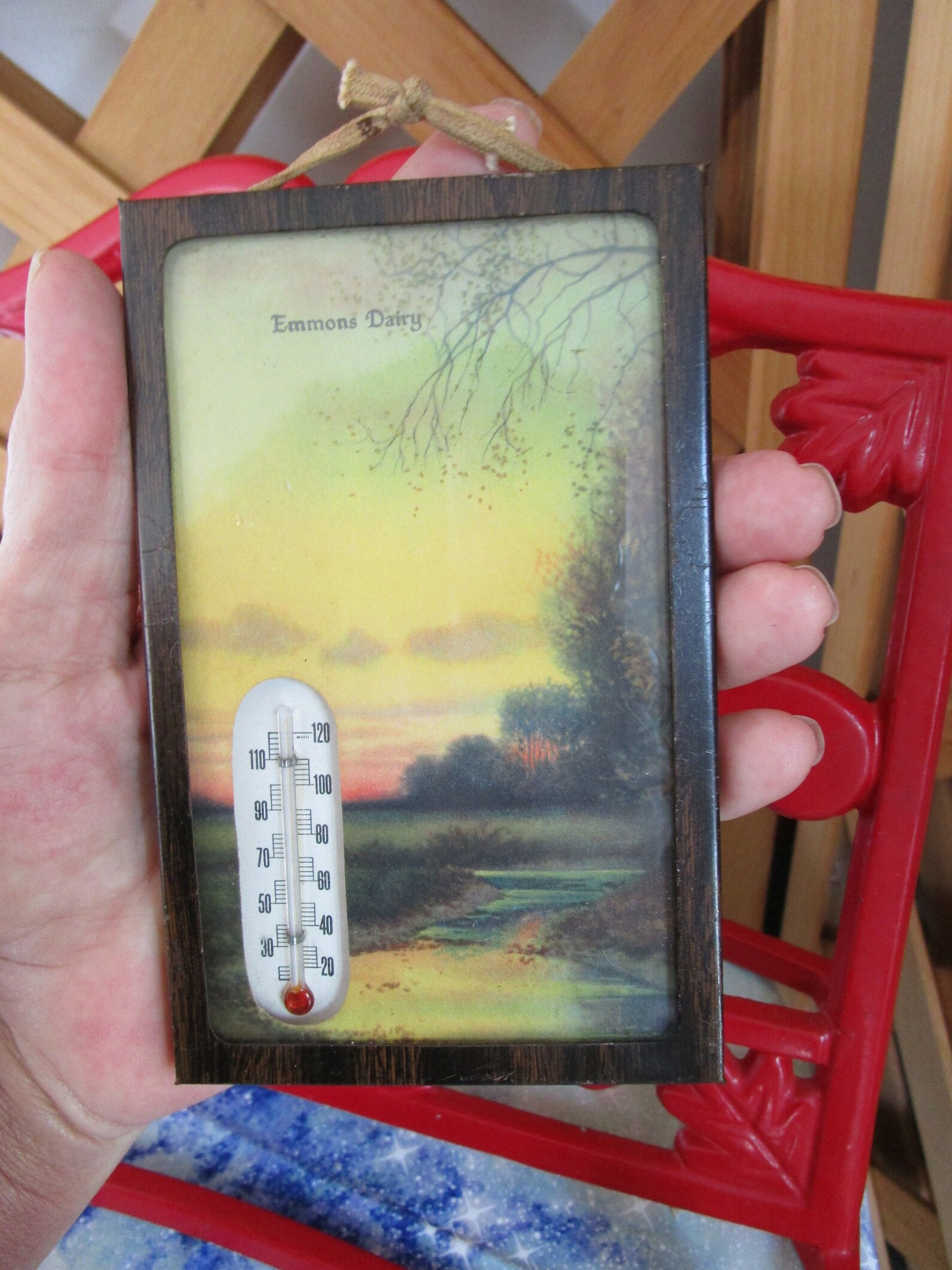 Emmons's Dairy Farm Antique Advertising Thermometer Picture Sign - Etsy